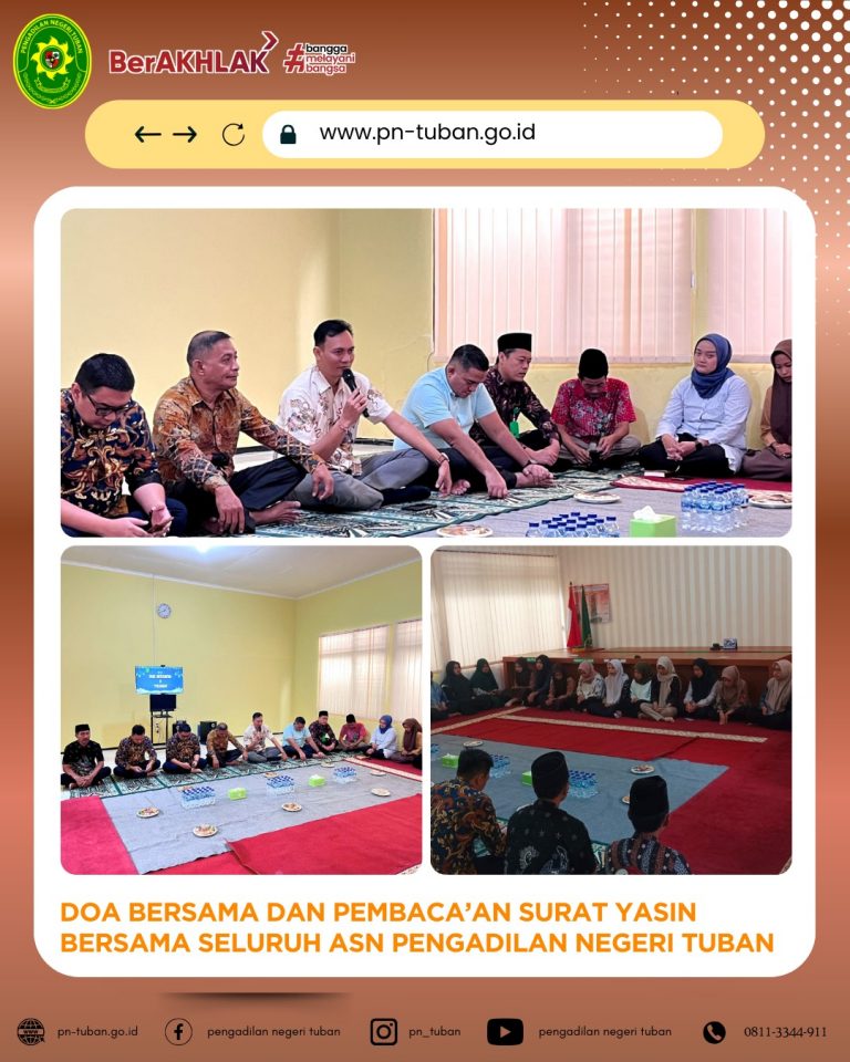 Uncategorized Doa dan pembaca’an surat yasin - PENGADILAN NEGERI TUBAN